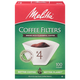 Melitta® #4 Cone Coffee Filter Paper White - 100 Count – Melitta USA