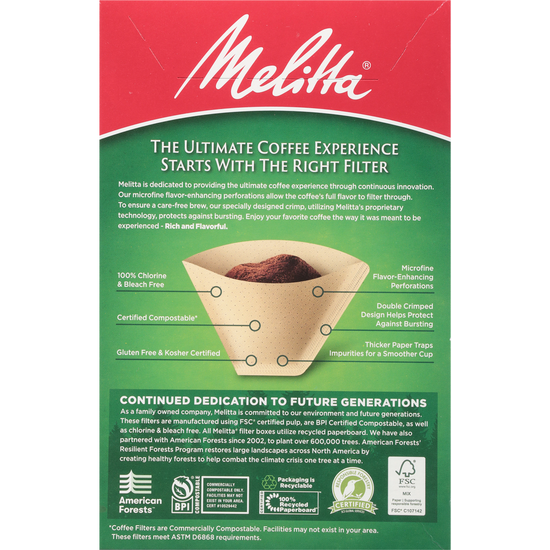 Melitta® #4 Cone Coffee Filter Paper Natural Brown - 100 Ct – Melitta USA
