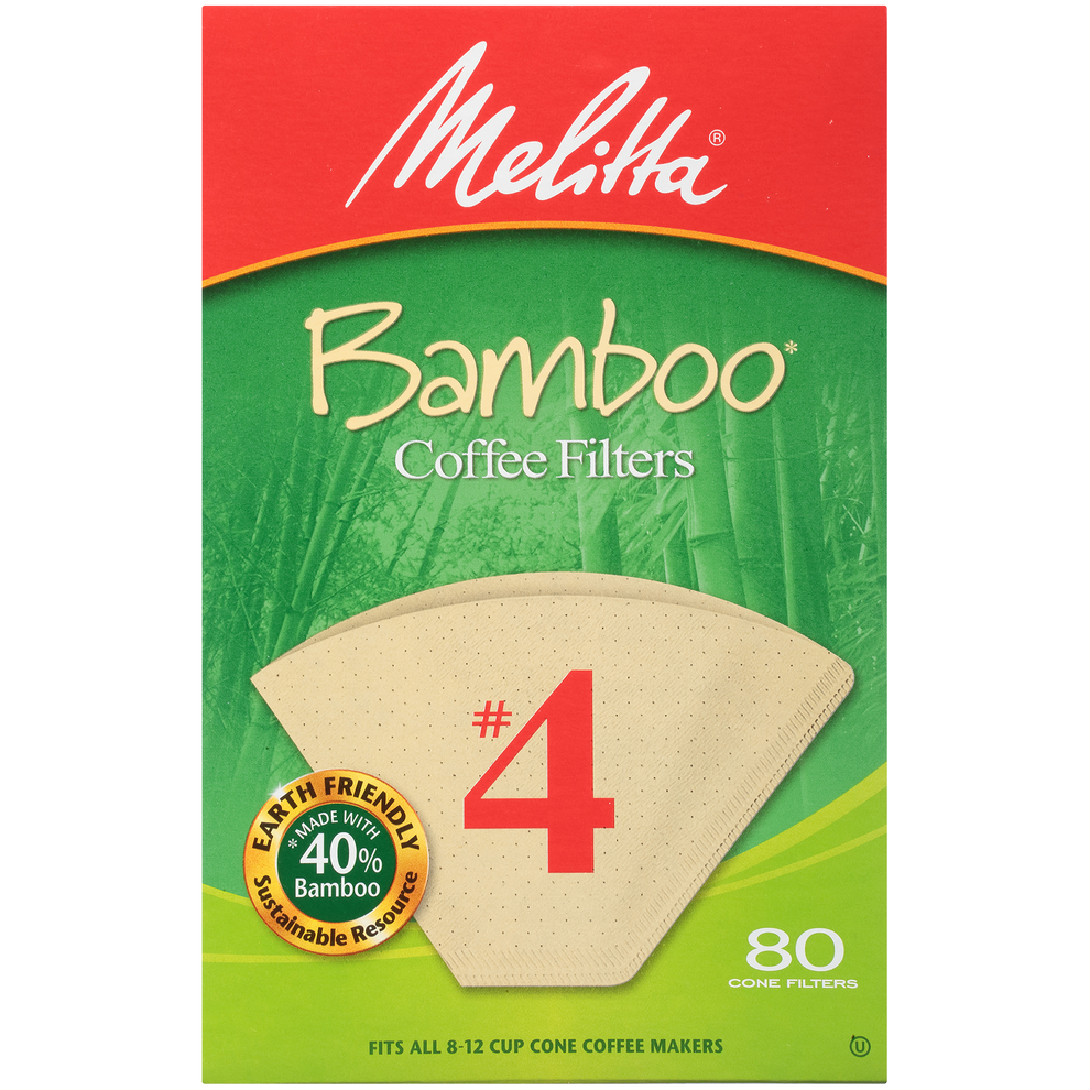 Melitta® #4 Cone Bamboo Coffee Filter Paper - 80 Ct - Official ...