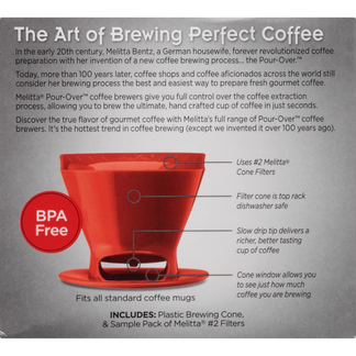 Melitta® 1-Cup Pour-Over™ Coffee Brew Cone - Black | Official – Melitta USA