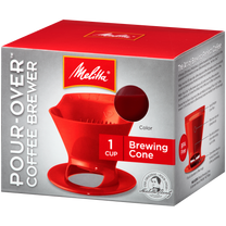 Melitta® 1-Cup Pour-Over™ Coffee Brew Cone - Red | Official – Melitta USA